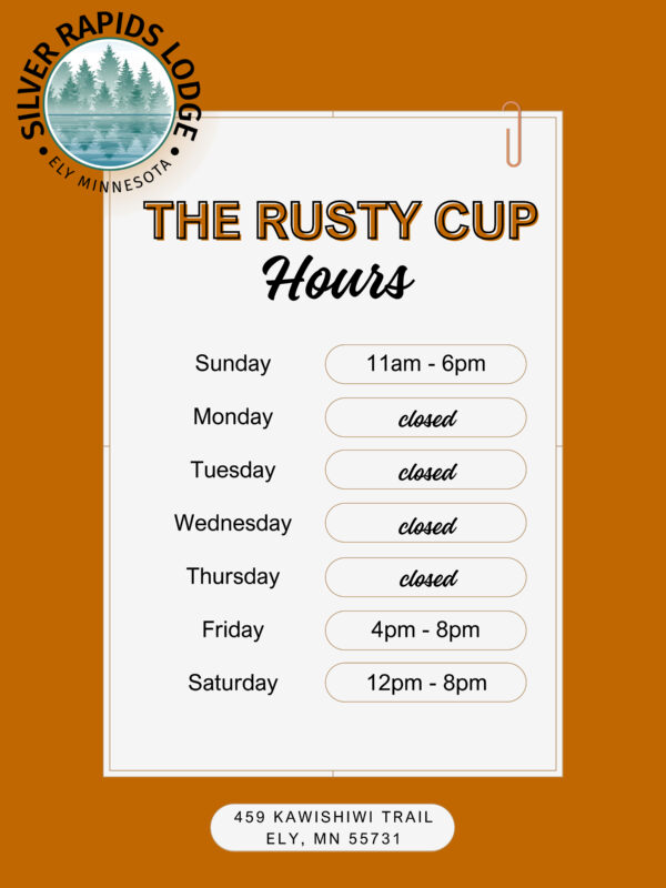 Rusty Cup Restaurant & Bar at Silver Rapids Lodge - Ely, MN