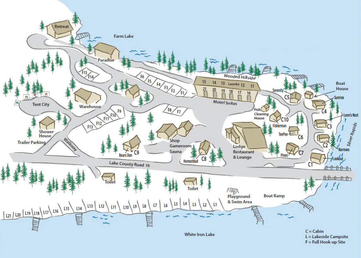 Map | Silver Rapids Lodge - Silver Rapids Lodge